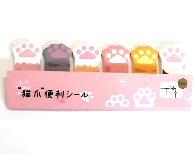 Cat Paw Sticky Notes Planner Memo to Do Sticky Notes Kawaii - Etsy