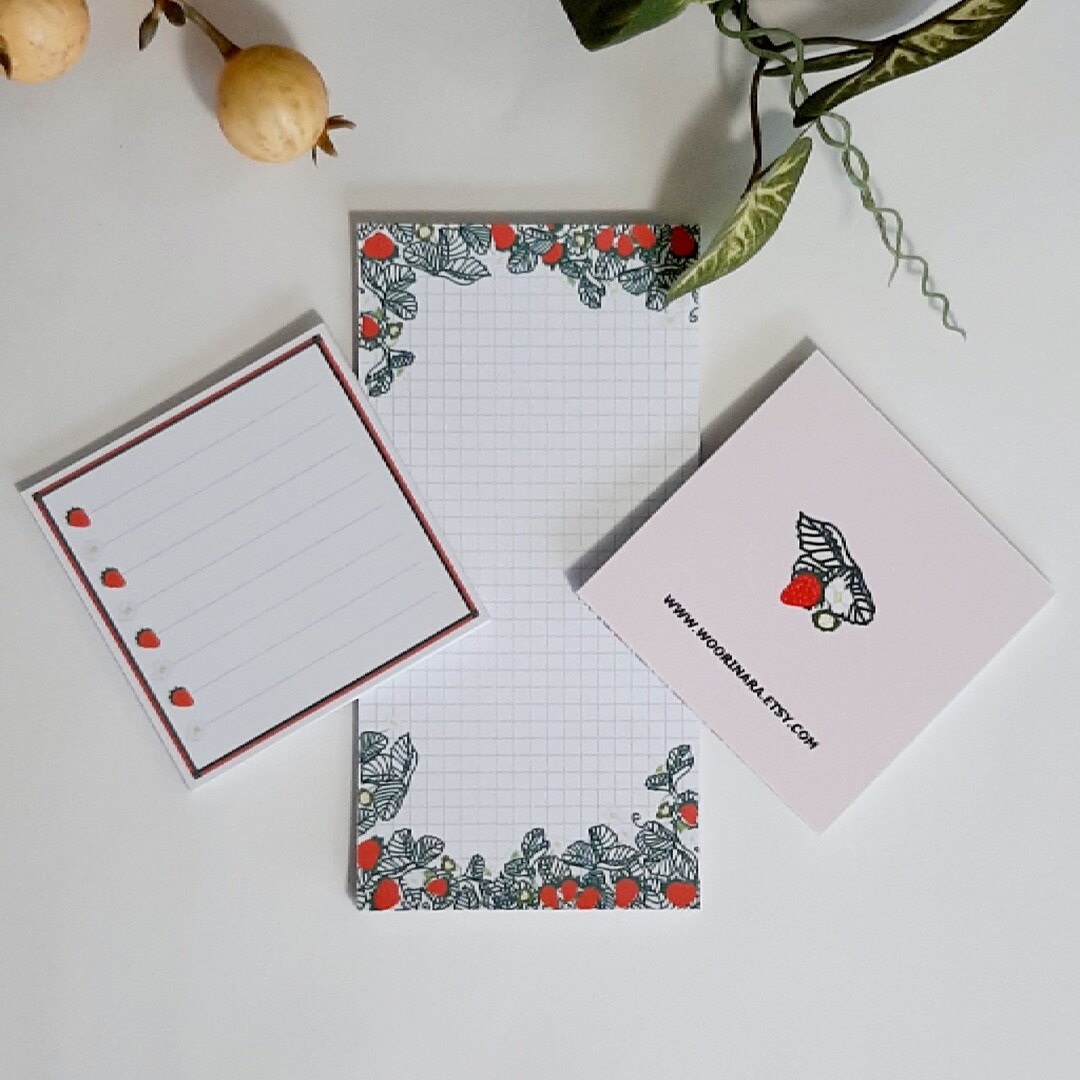The Strawberry Memo Notepad - Etsy