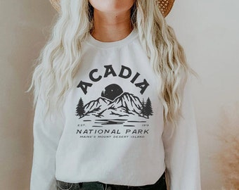 Acadia National Park Sweatshirt Maine State Sweater Maine - Etsy