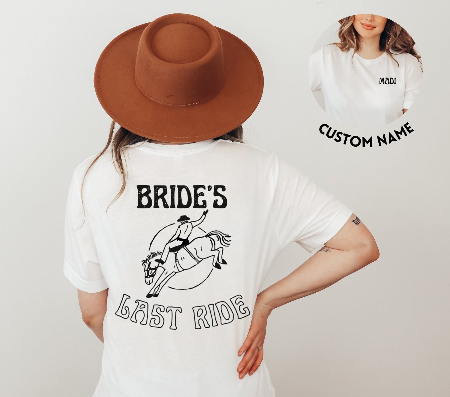 Bride's Last Ride T-shirt Custom Name Nashville - Etsy