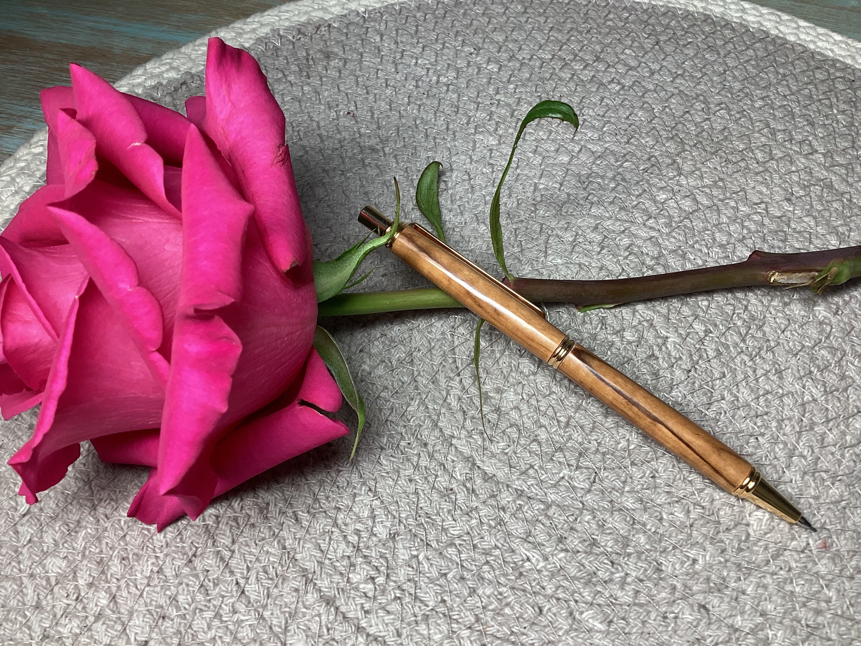Custom Handmade Mechanical Pencil With Hardwood and Gold Accents - Etsy