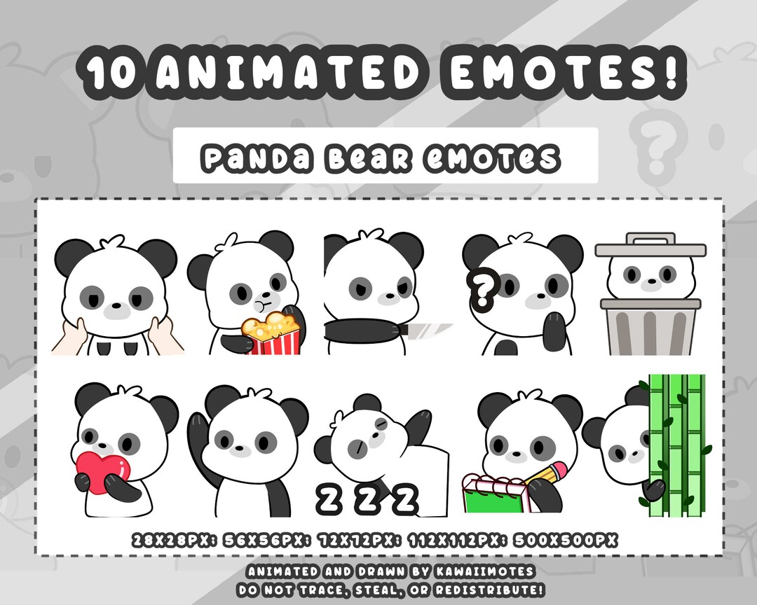 PANDA BEAR EMOTES Animated and Static Bear Emotes Cute Bear Emotes ...