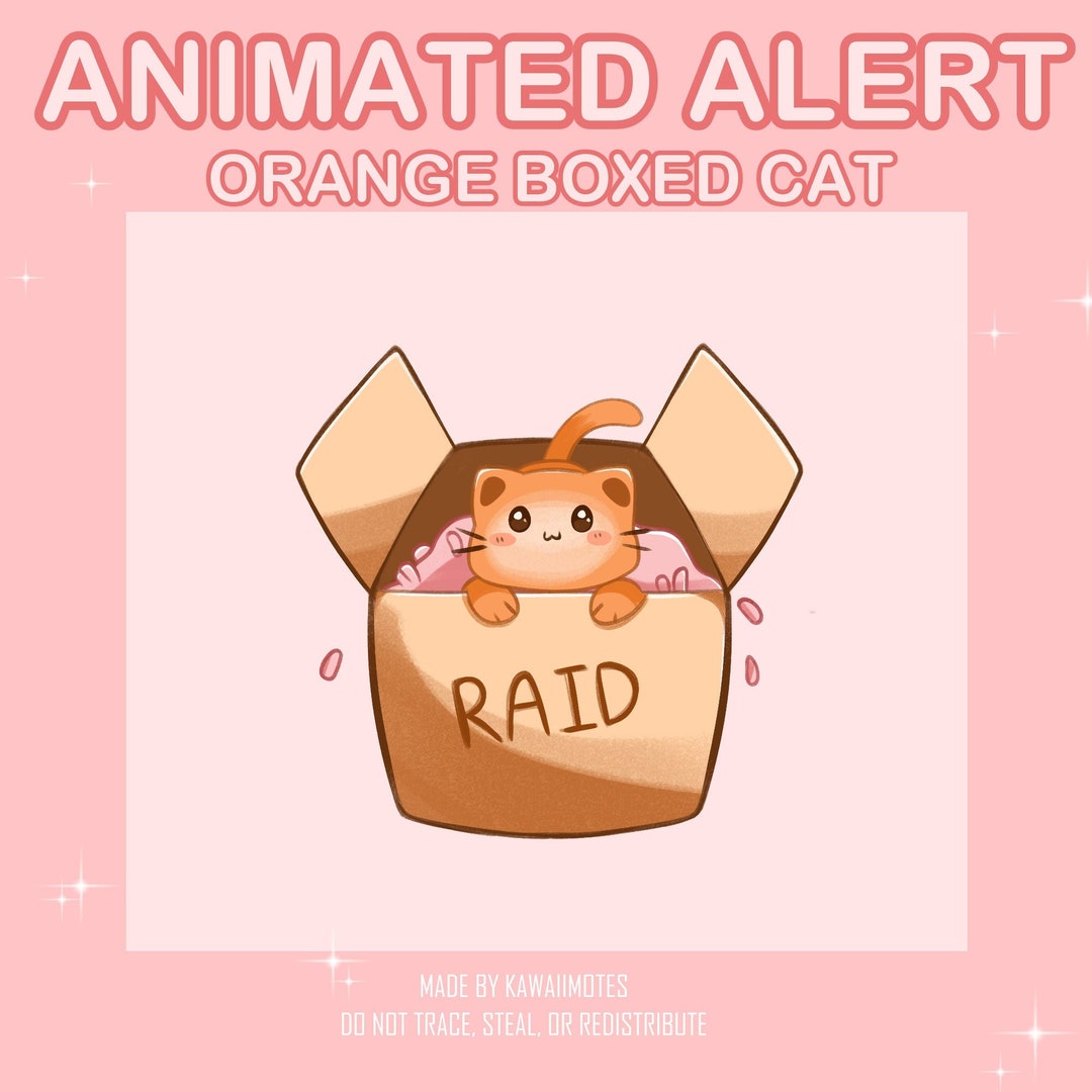 ORANGE CAT ALERT | Animated Twitch Alert | Cat Alert | Cute Alert ...