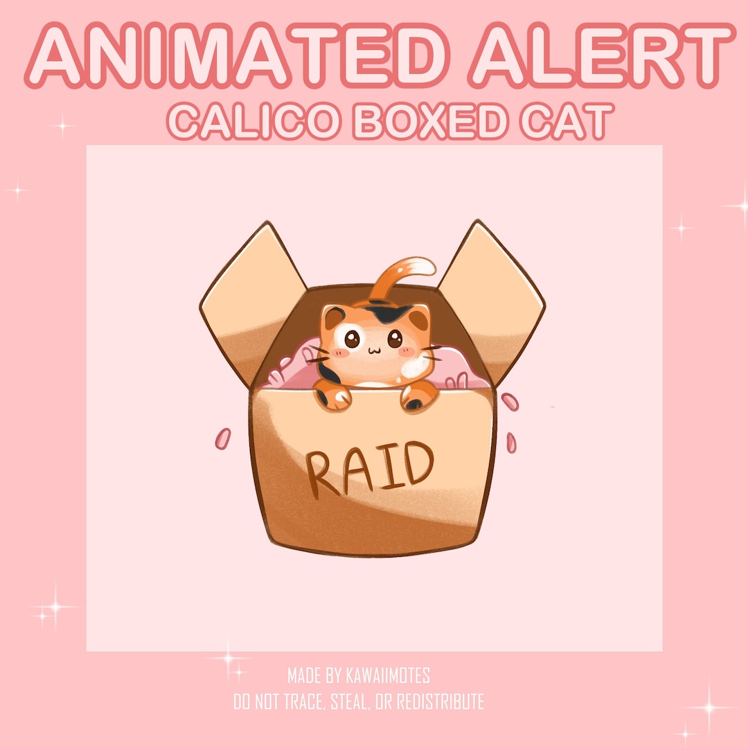 CALICO CAT ALERT | Animated Twitch Alert | Cat Alert | Cute Alert ...