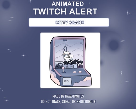 ANIMATED CAT ALERT Cute Twitch Alert Animated Cat Soft - Etsy