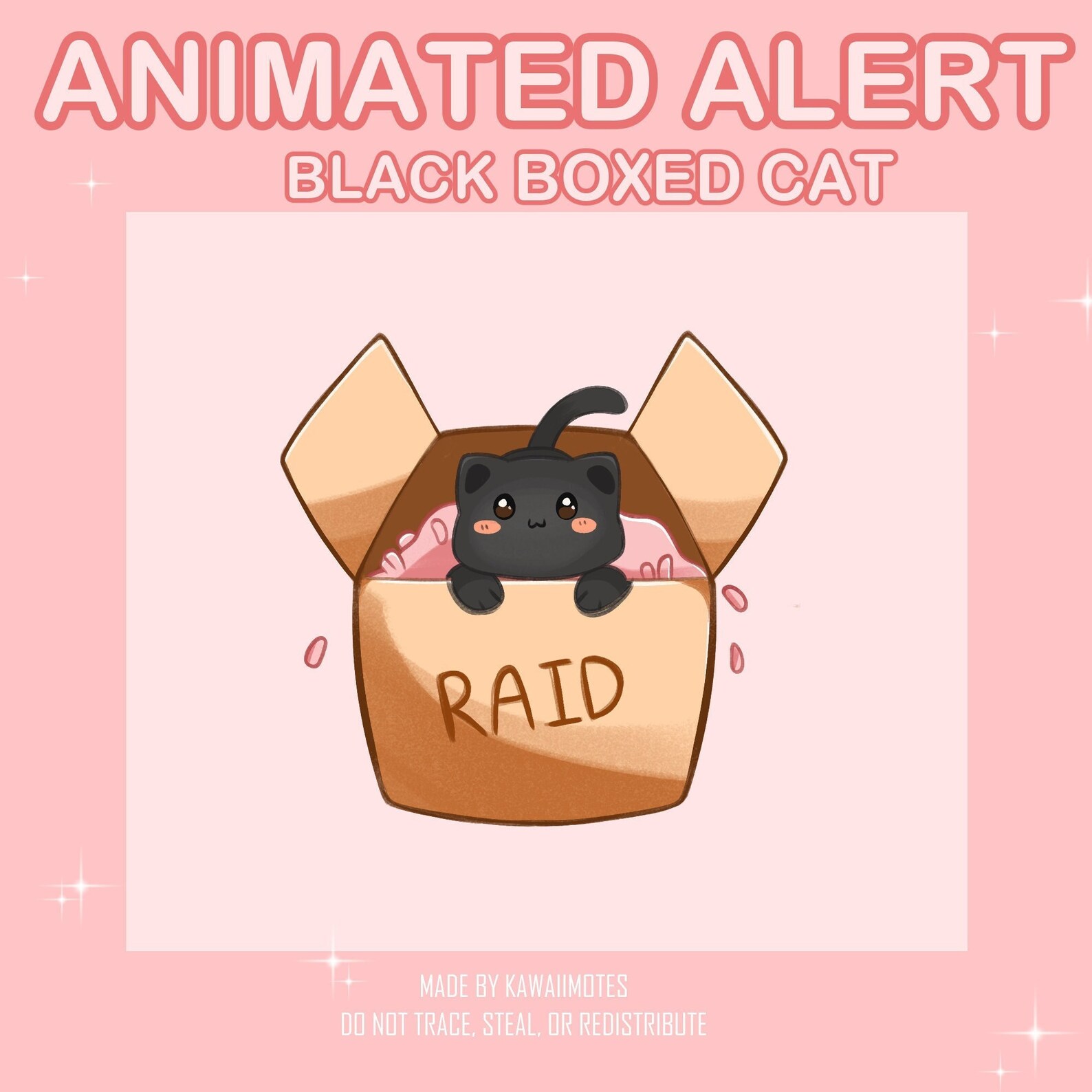 BLACK CAT ALERT | Animated Twitch Alert | Cat Alert | Cute Alert ...