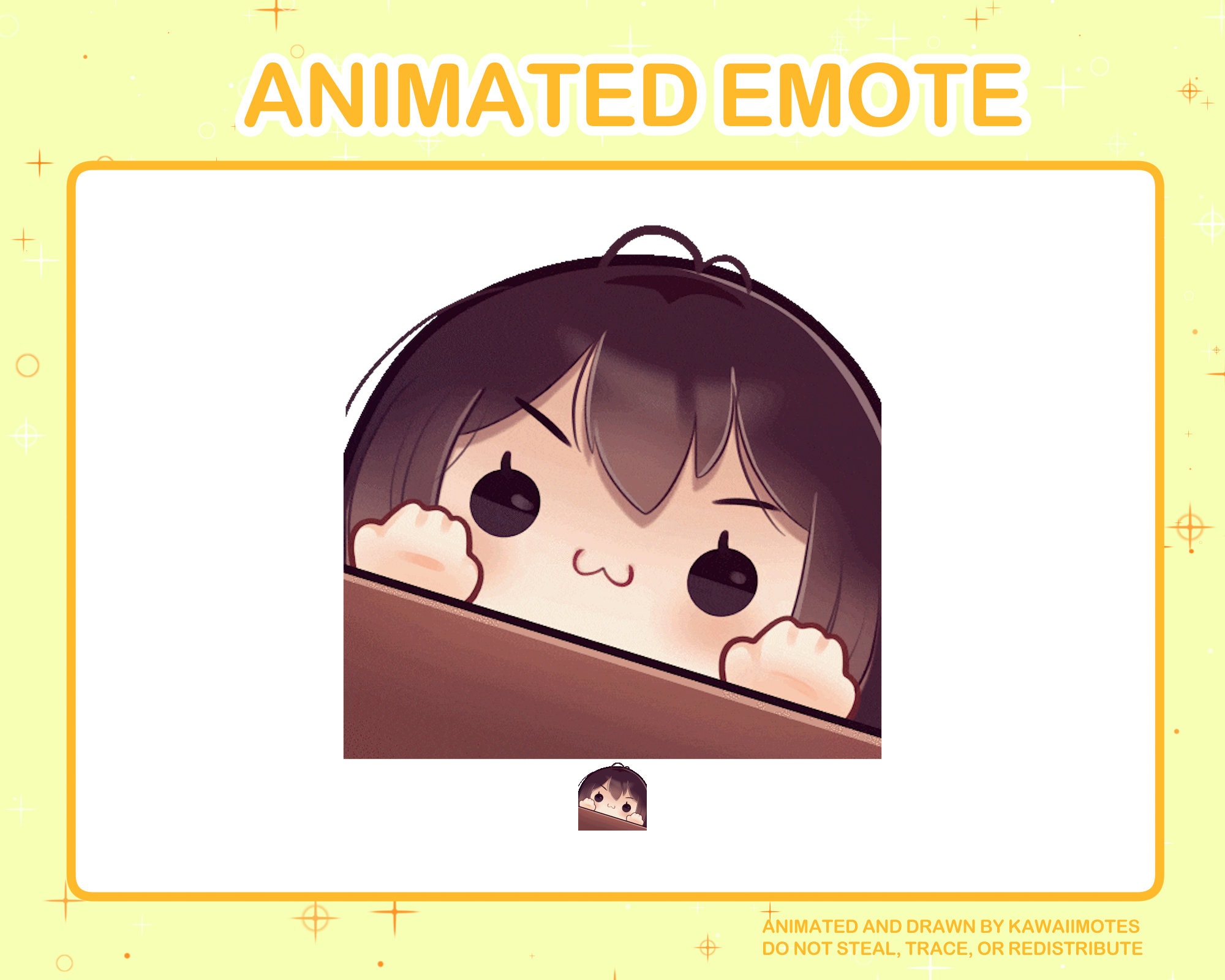 ANIMATED TAP EMOTE | Brown Hair Girl Emote | Table Tap Emote | Cute ...