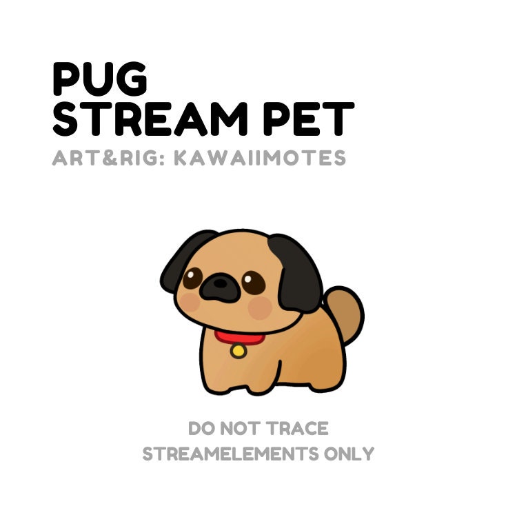 PUG STREAM PET | Twitch Stream Reactive Pet | Animated Stream Pet ...
