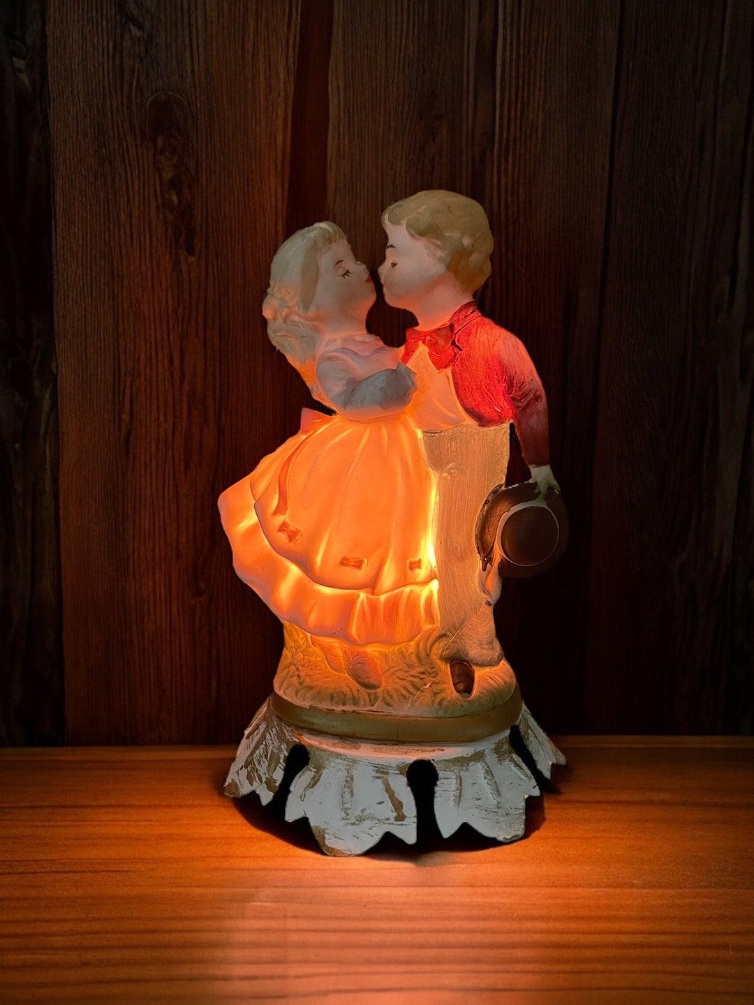 Ardco Porcelain 1960 Boy and Girl Kissing Vintage Lamp Made in Japan ...