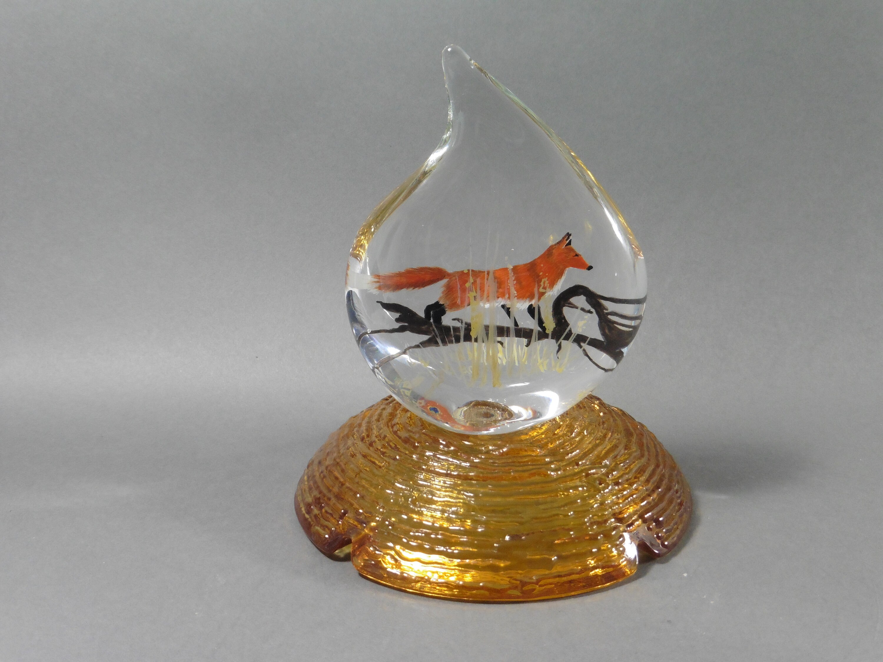 Glass Red Fox Art Sculpture - Etsy
