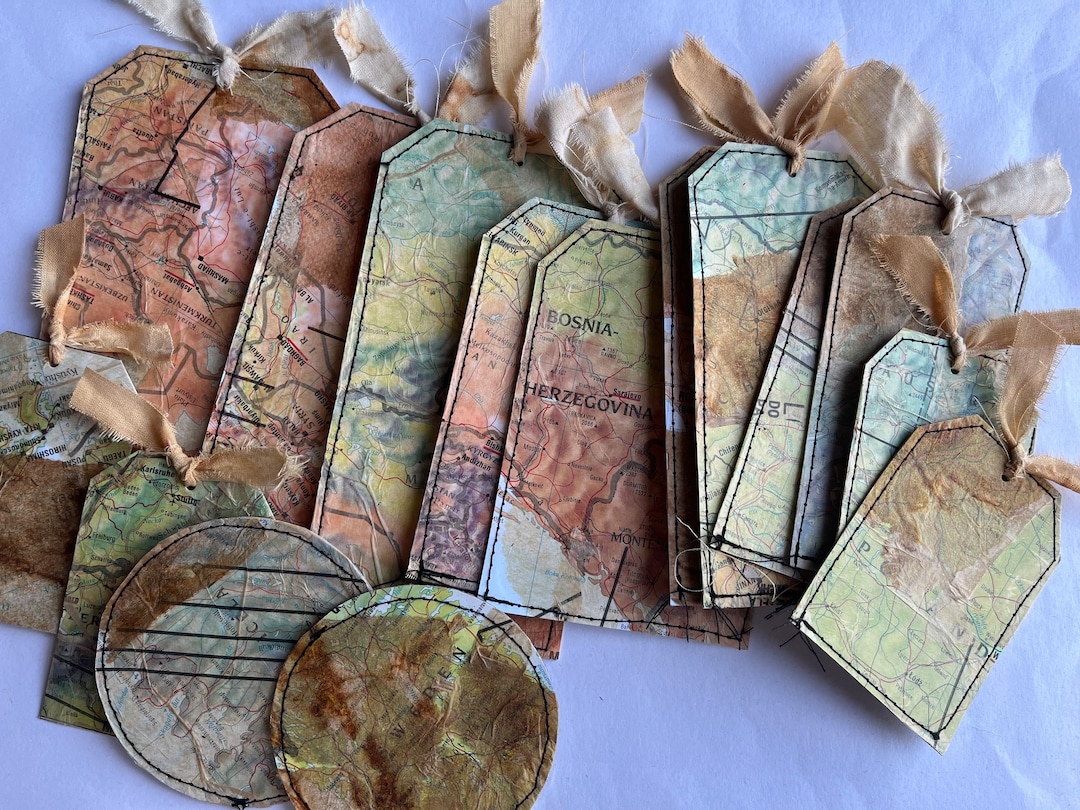 Journal Tags, Map Journal Tags, Travel Journal Tags, Journal Inserts ...