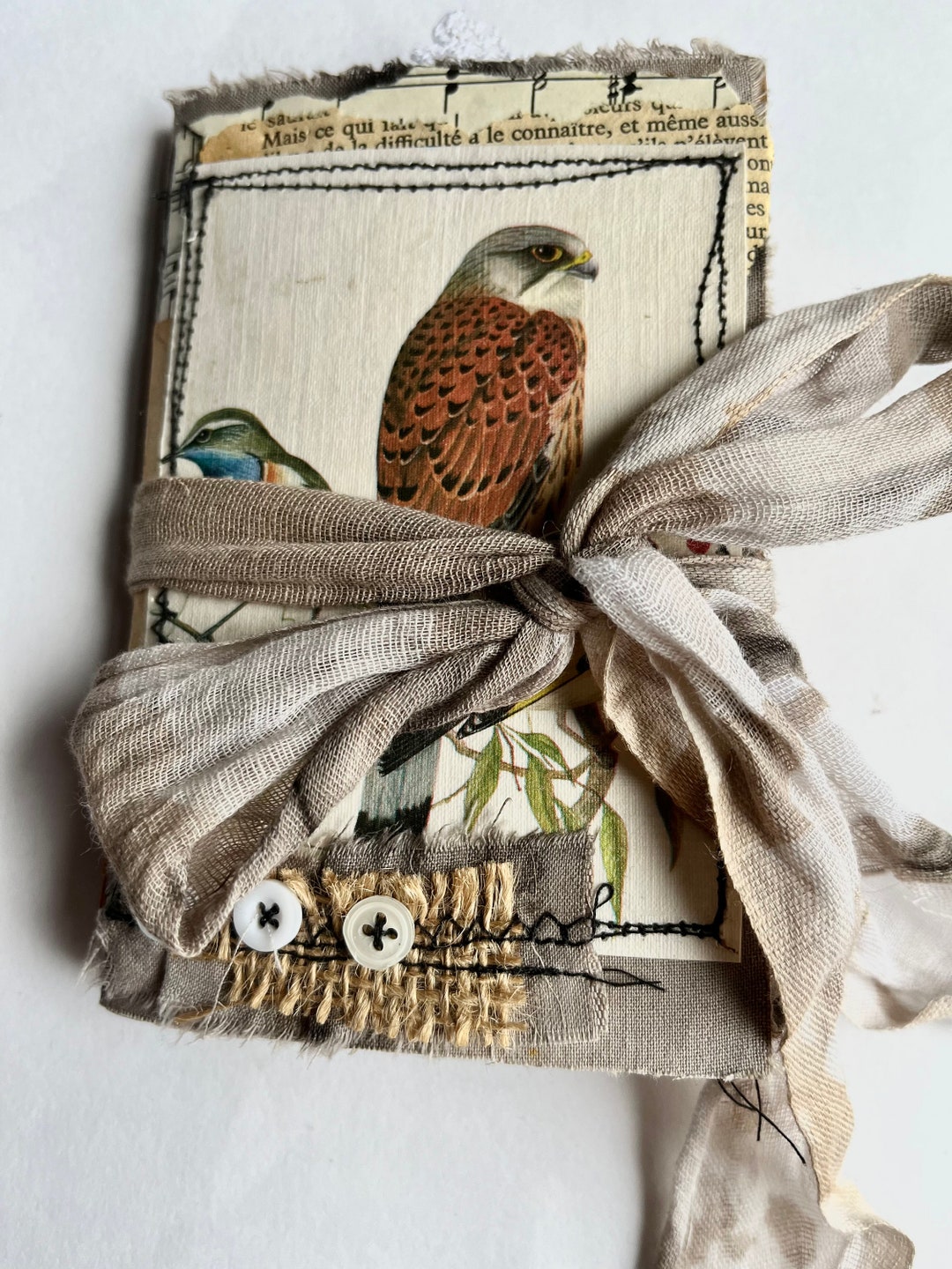 Bird Mini Junk Journal ,vintage Style Journal,nature Journal, Mini ...