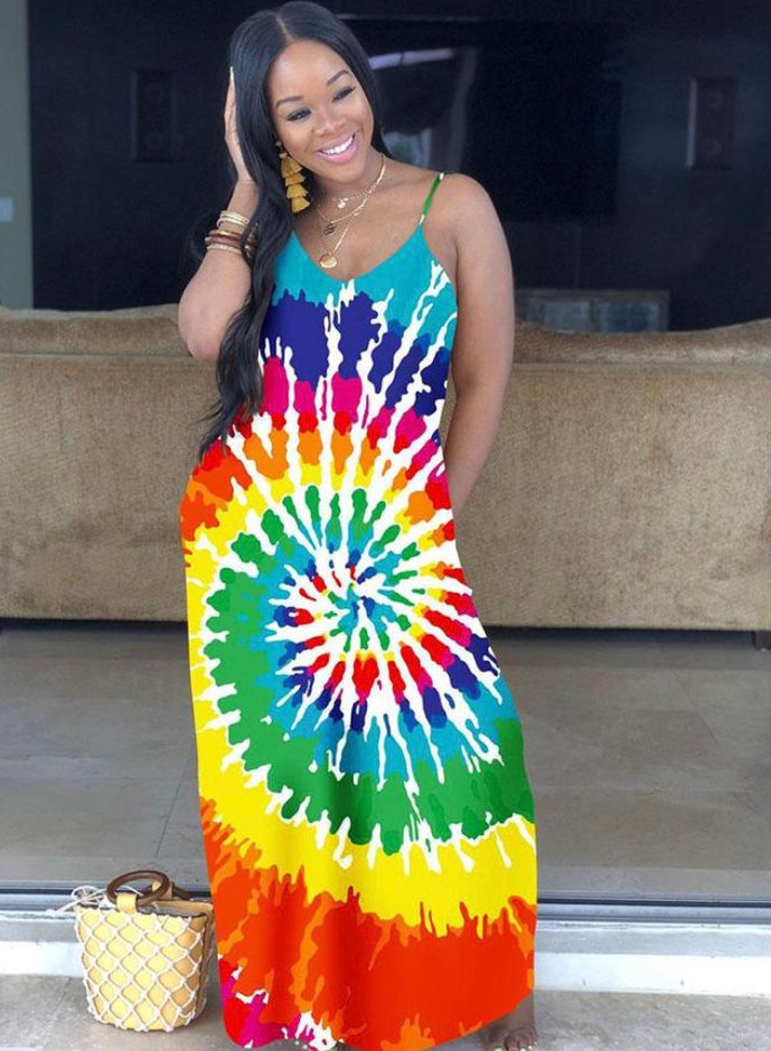 Boldacious Hippie Maxi Dress With Pockets - Etsy
