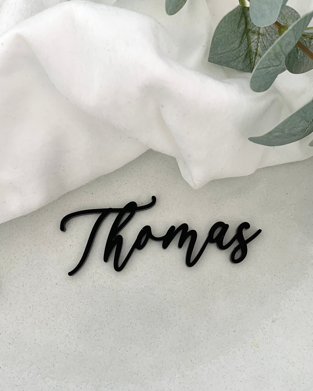 Personalized Acrylic Name, Guest Place Card, Laser Cut, Guest Seating ...