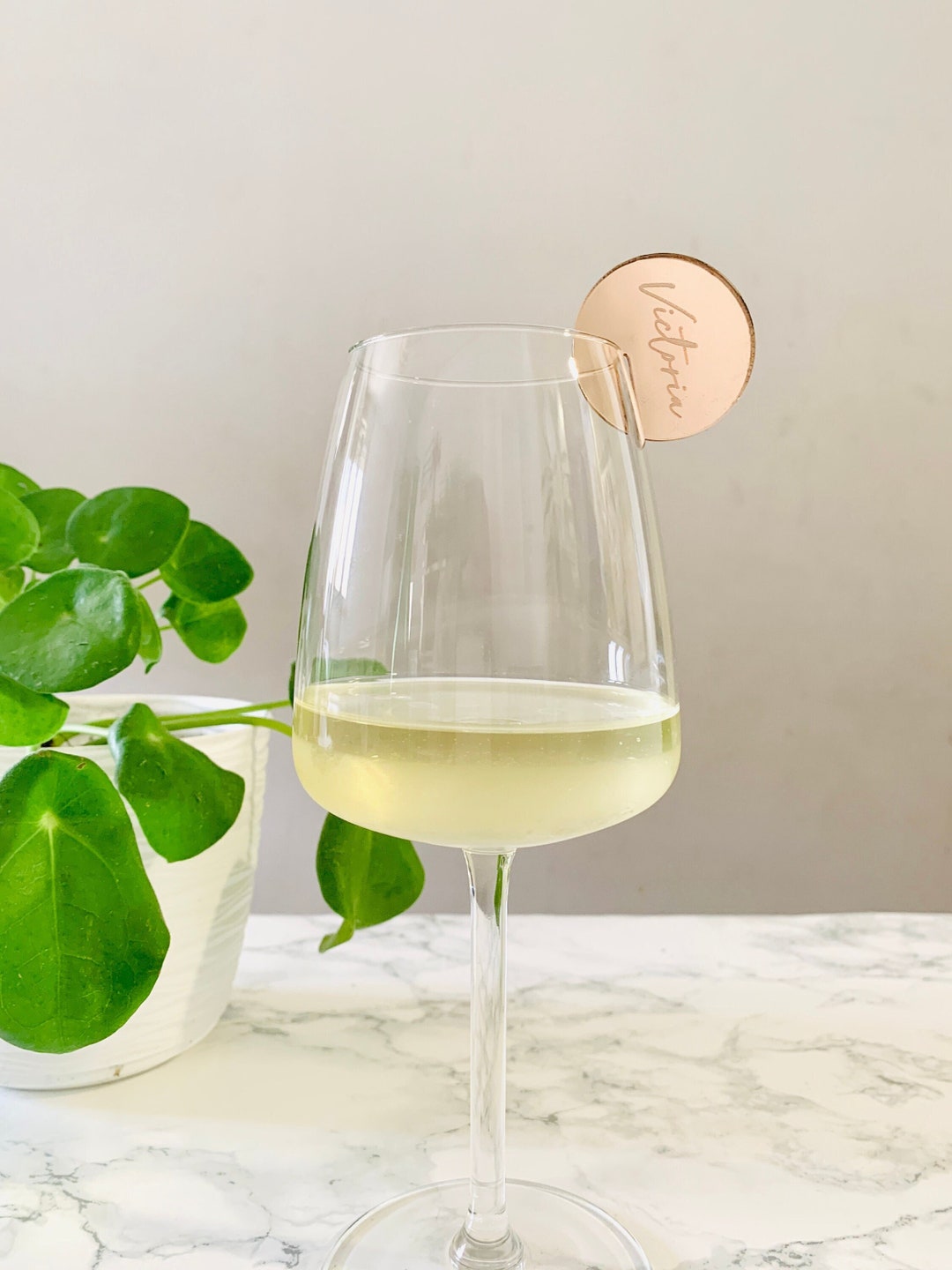 Wine Glass Tag Personalized, Wedding Drink Tag, Wedding Wine Glass ...