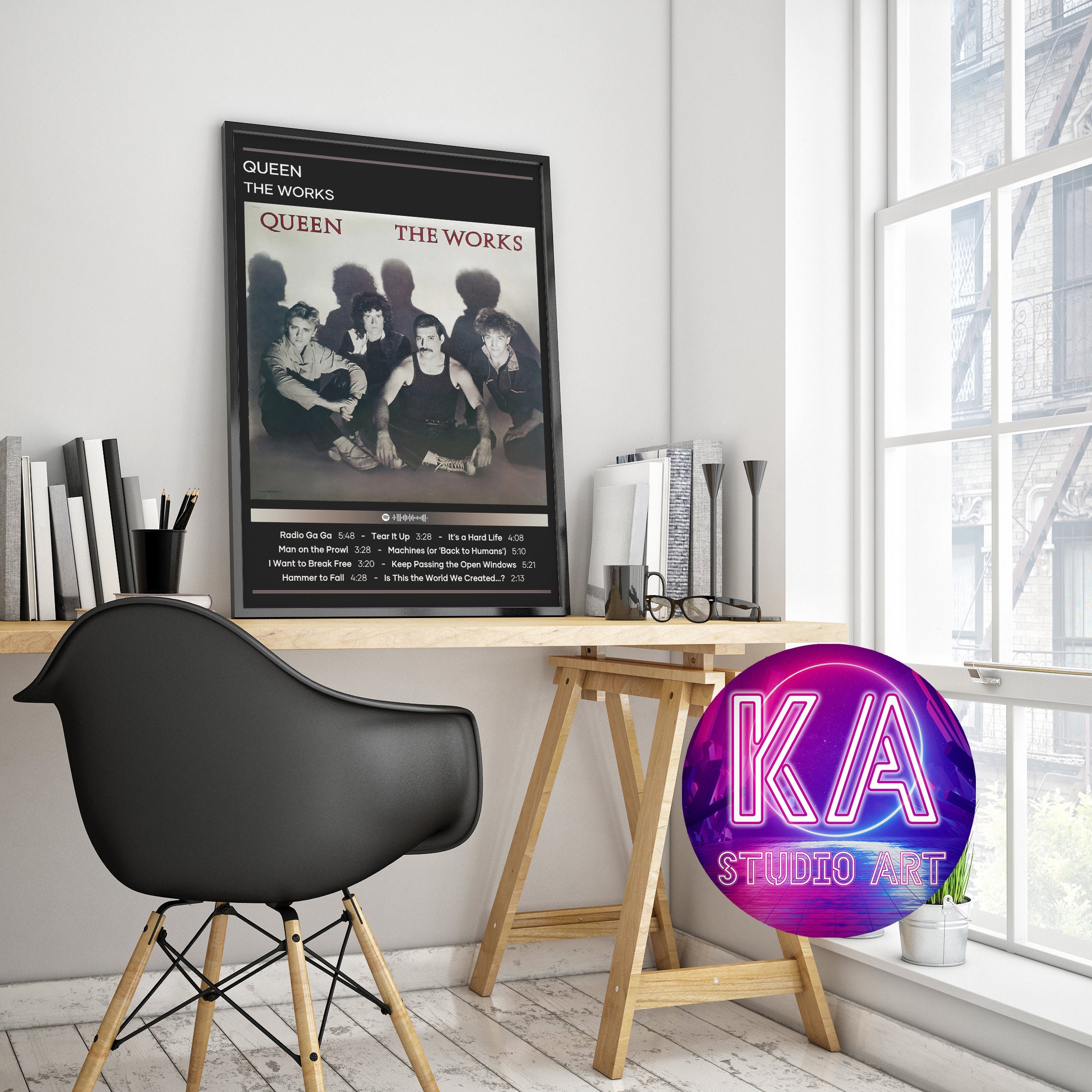 Queen Poster Print the Works Poster 4 Colors 1 Price Album Cover Poster ...