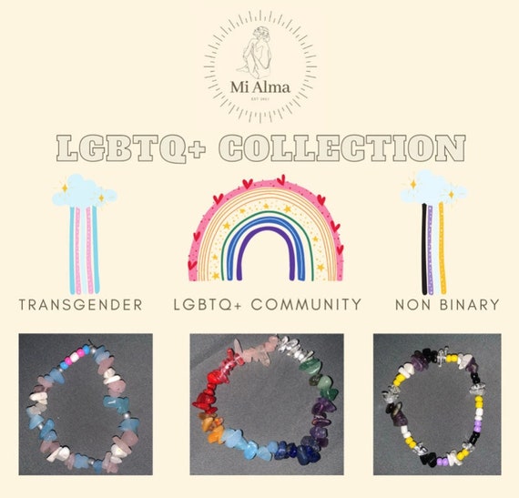 LGBT LGBTQ LGBTQI Crystal Bracelets Gift | Etsy