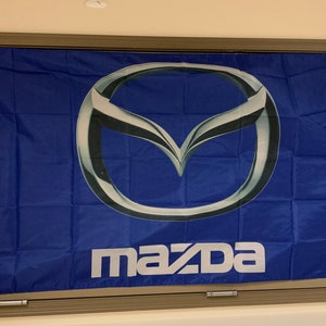 Mazda Flag 3x5 Blue White Banner Logo 3x5ft Garage Car Racing Drift ...