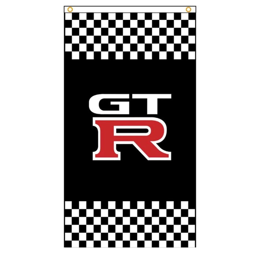 Nissan GTR Flag 3x5 Ft Banner Car Garage Checkered Logo Racing - Etsy