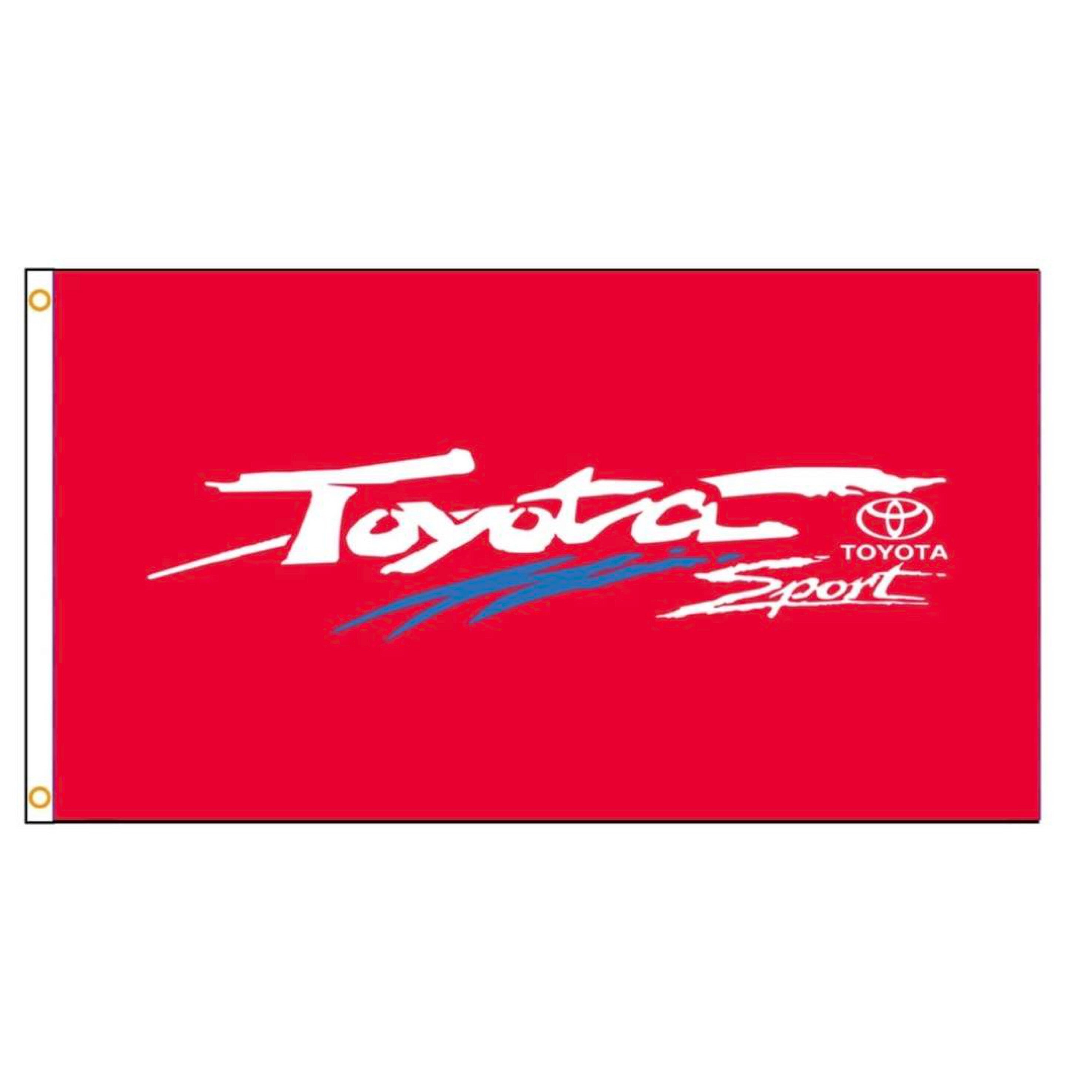 Toyota Sport Flag 3x5 Ft Banner Japanese Cars Garage Red Logo Racing ...