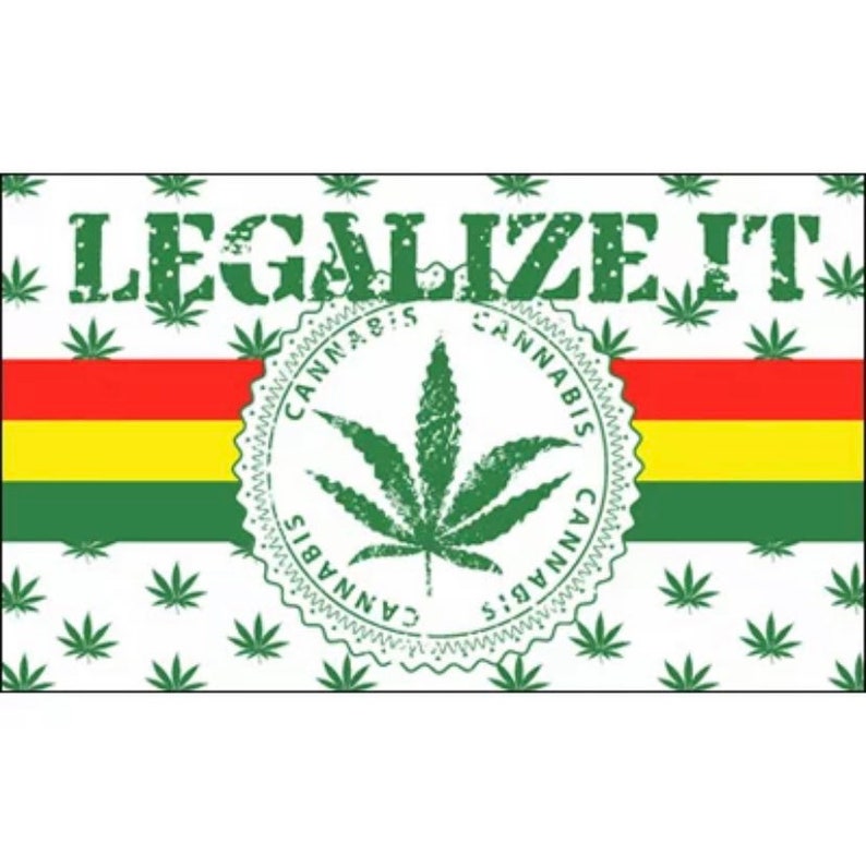 Legalize It Flag 3x5ft Banner Weed Logo New Dorm Mancave Marijuana ...