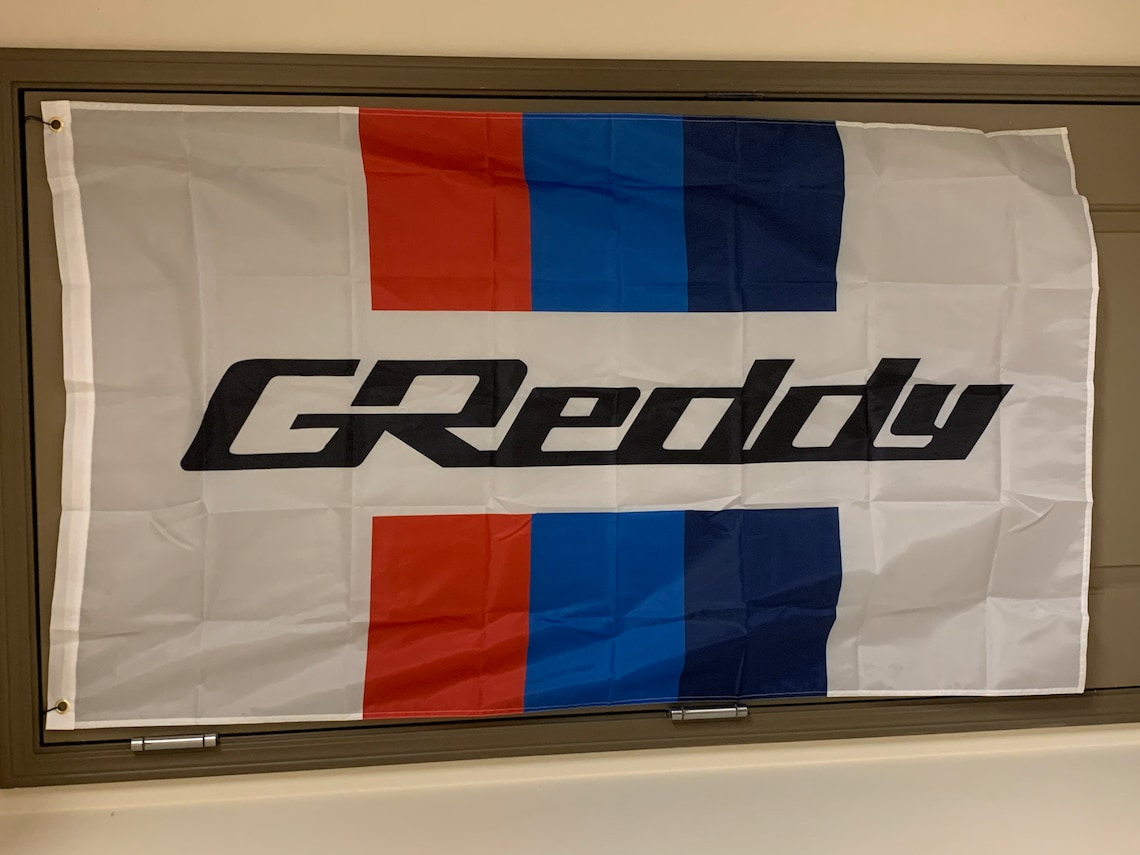 Greddy Flag 3x5 Ft Banner Car Garage Red White Blue Racing JDM - Etsy