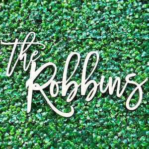 Last Name Wood Sign Wood Cut Out Large Wedding Backdrop Custom Wooden ...