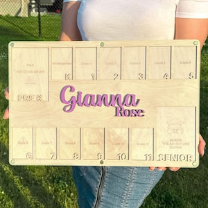 School Year Photo Frame K12 Picture Display Graduation Memory Board ...