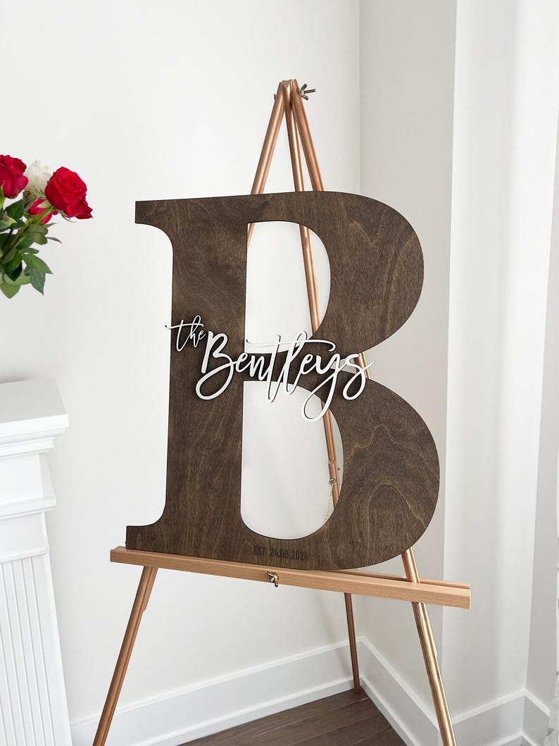 Wooden Letter Guest Book Alternative Wedding Reception Decor ...