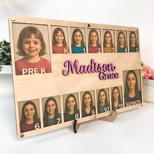 School Year Photo Frame K12 Picture Display Graduation Memory Board ...