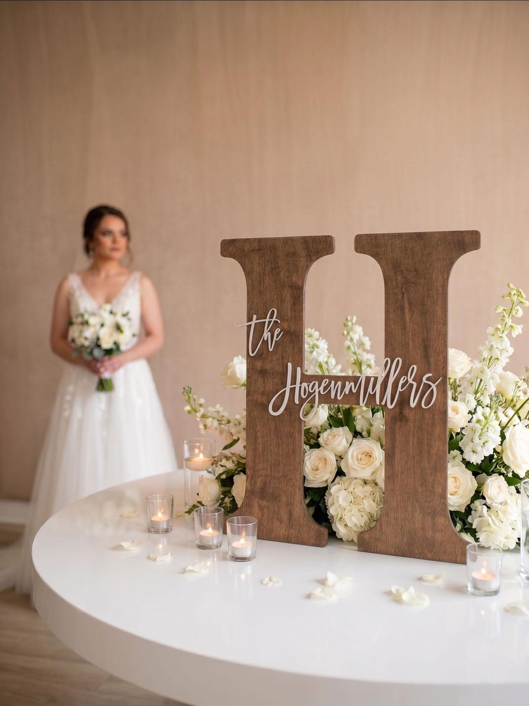 Wooden Letter Guest Book Alternative Wedding Reception Decor ...