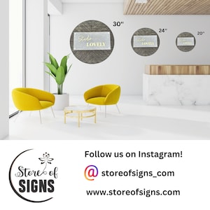 Small Business Sign Logo Your Actual Logo Round Hanging Sign Minimalist ...