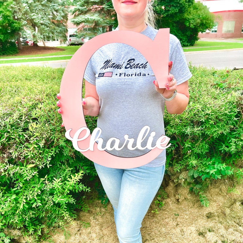 Custom Wooden Wall Name Sign Wood Big Letters Modern Nursery - Etsy