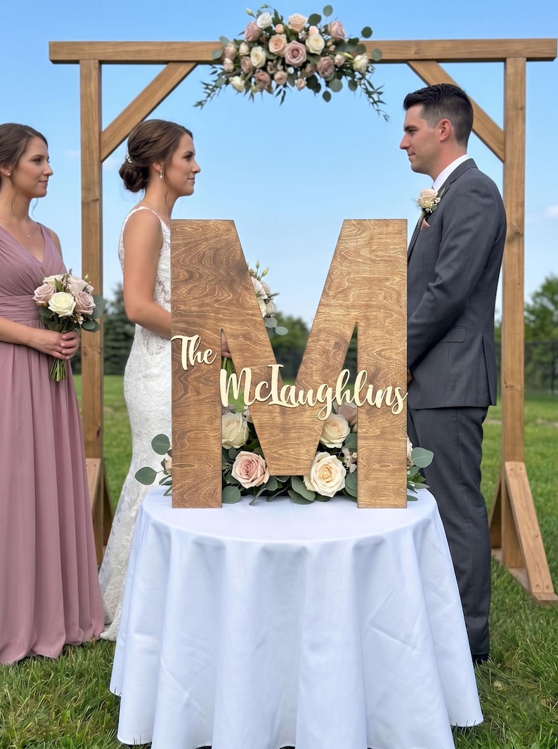 Wooden Letter Guest Book Alternative Wedding Reception Decor ...
