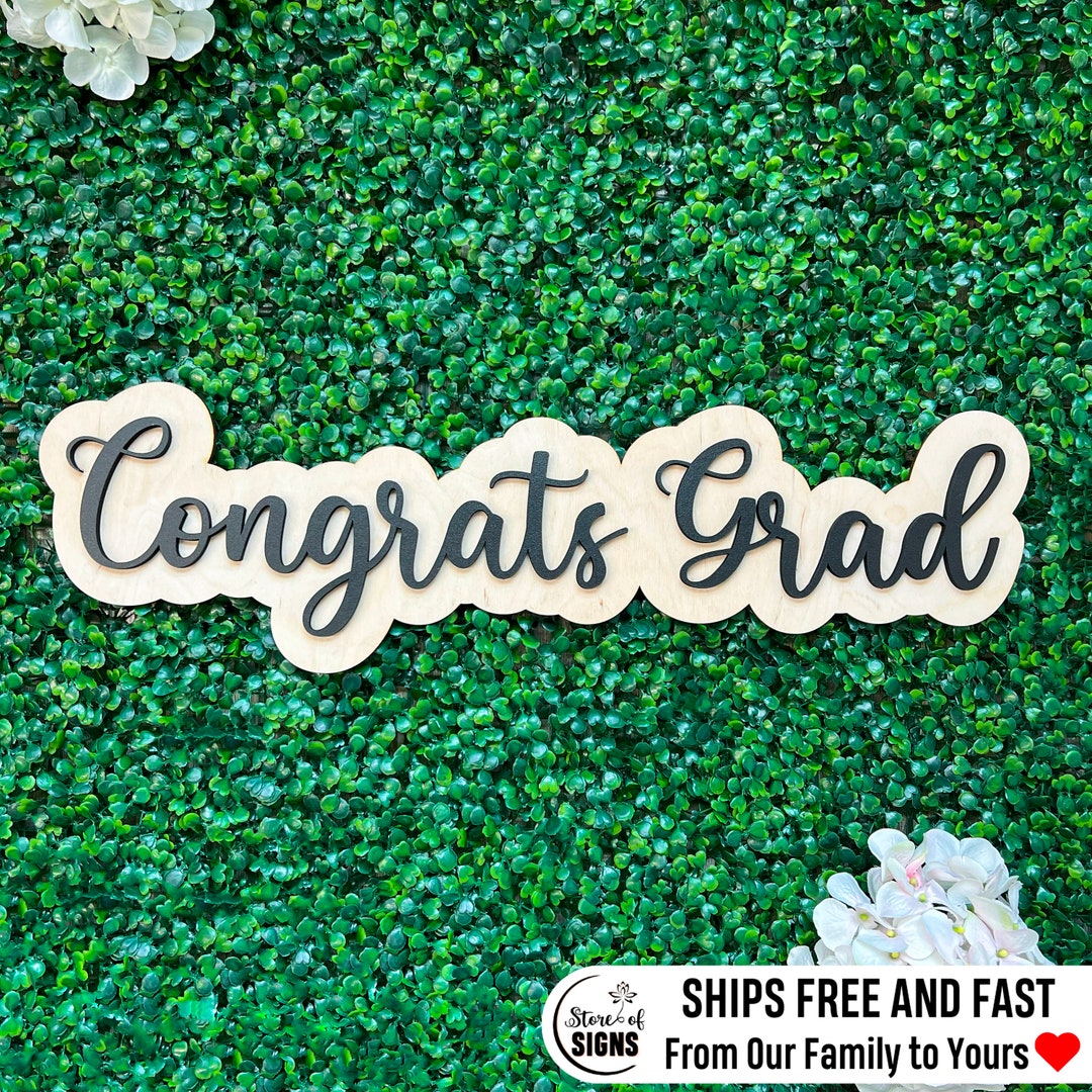 Congrats Grad Sign Class of 2025 2026 College Graduation Gifts for Her ...