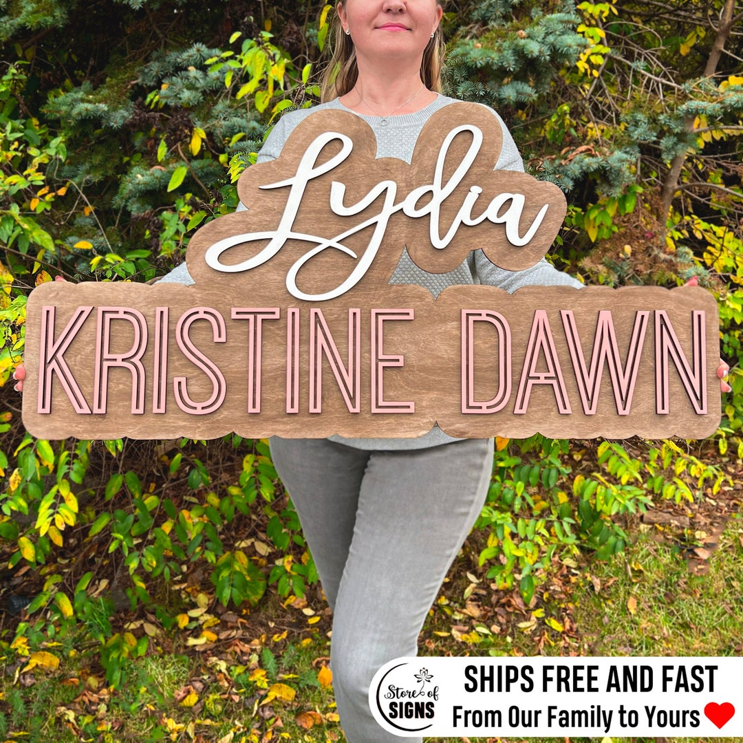 Custom Wood Name Sign | Boho Name Sign | Girl Name Sign | Above Crib ...