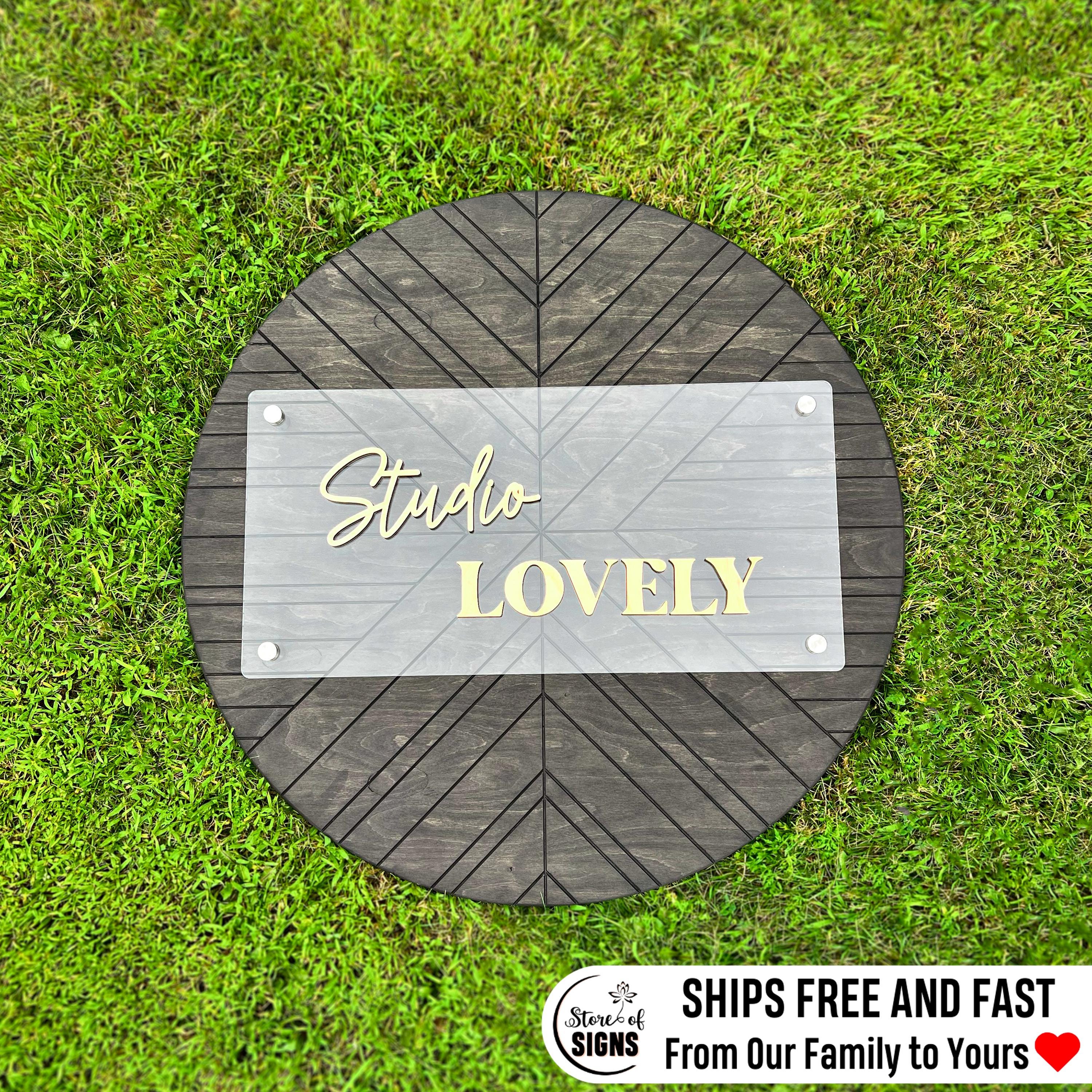 Custom Wood Company Name Sign, Grooved Business Logo Wall Decor - Etsy