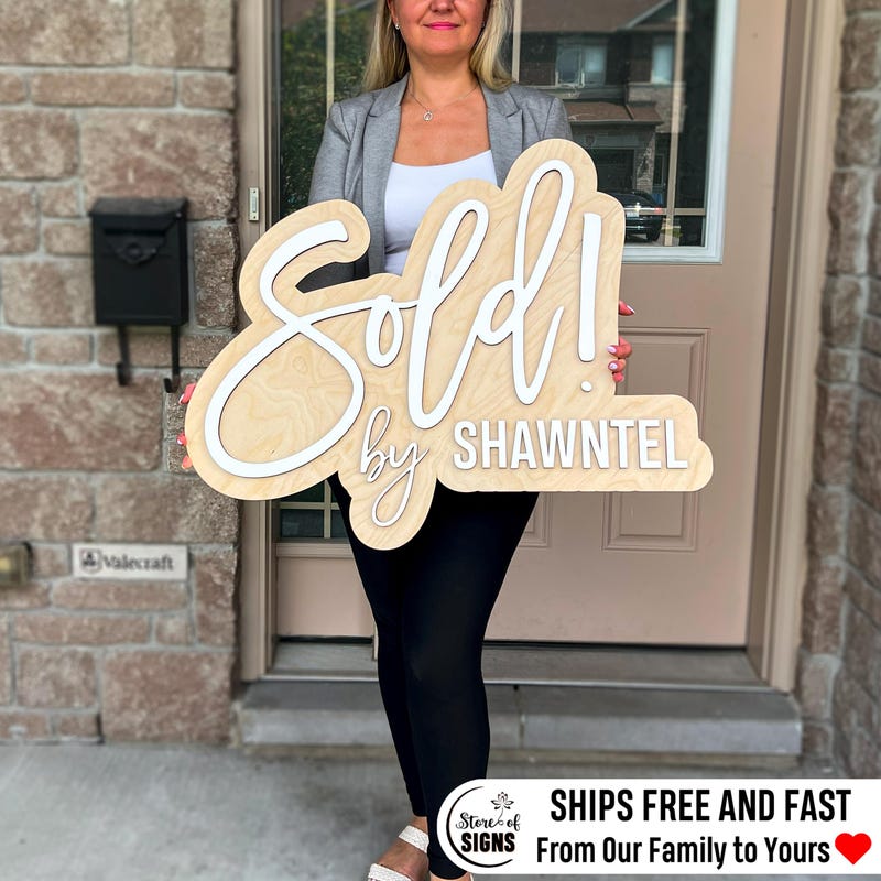 Sold Sign Black - Etsy