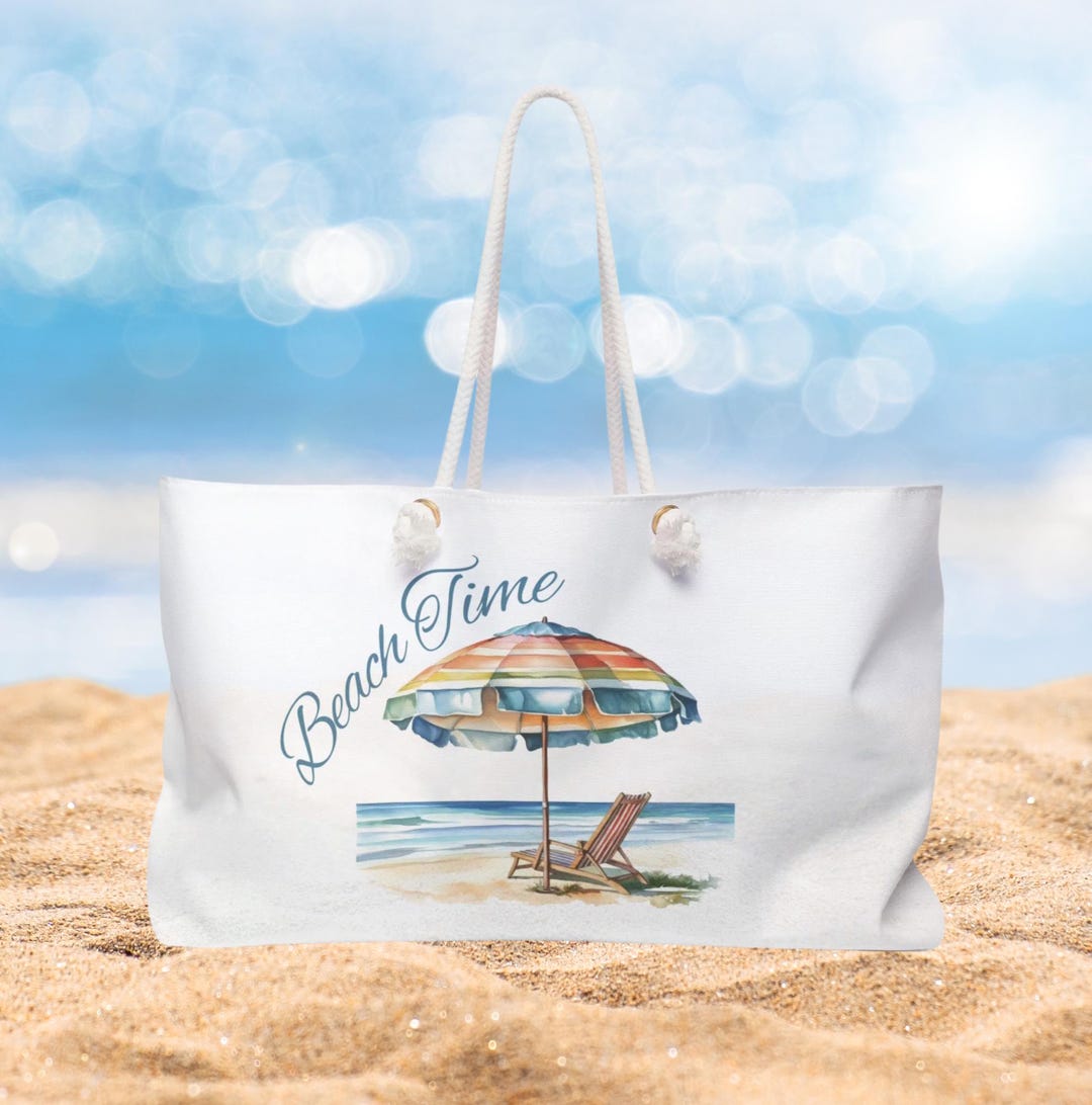 Vintage Beach Time Tote, Retro Beach Bag, Summer Tote, Vacation Tote ...