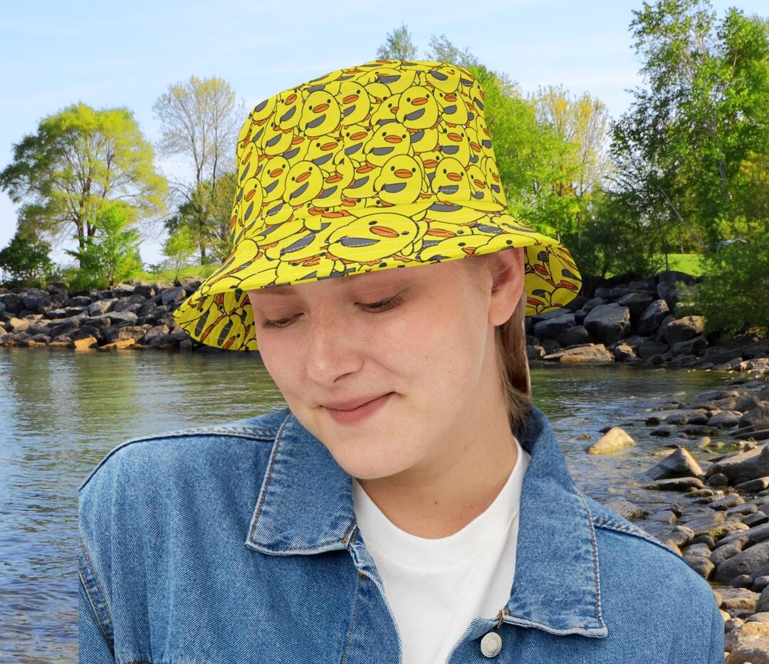 What the Duck Bucket Hat, Funny Bucket Hat, Quirky Duck Design Hat ...