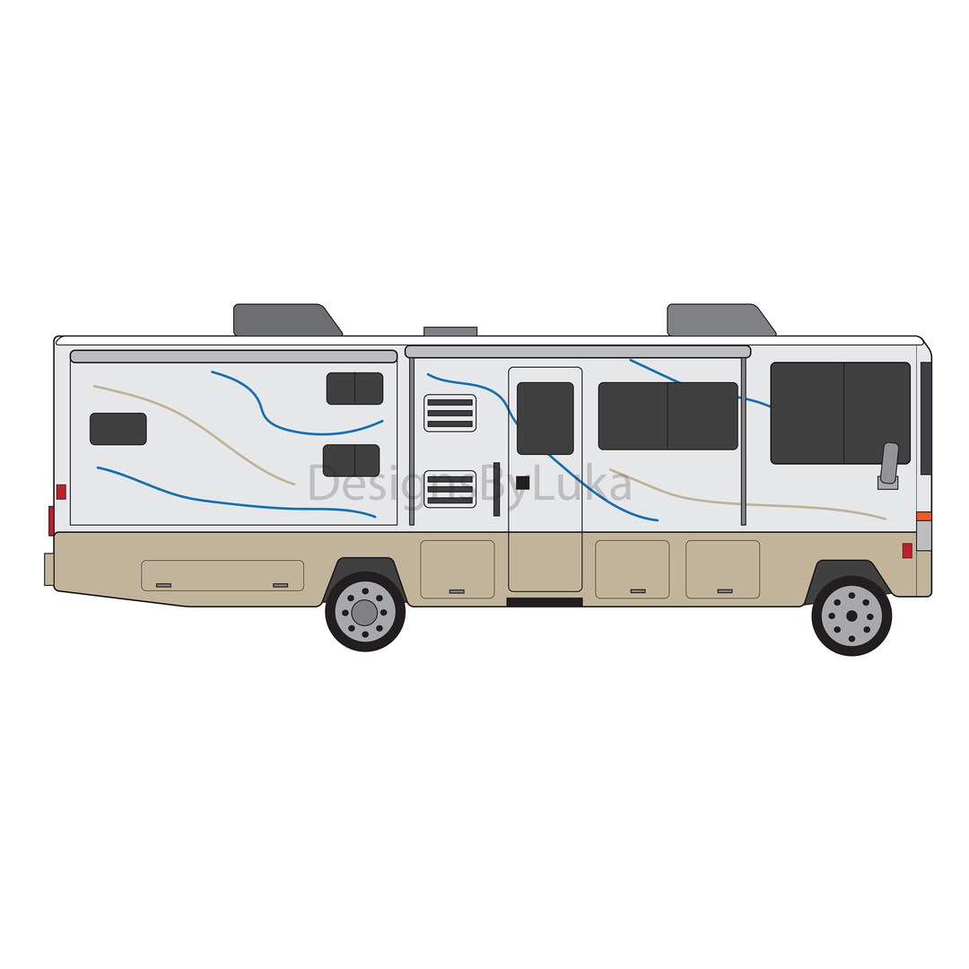 RV Drawing, Class A, Class A, Class A Motorhome, Class A Camper, Camper ...