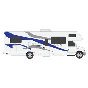 RV Drawing, Motorhome Drawing, Class C RV, Campervan, Van, Class C ...