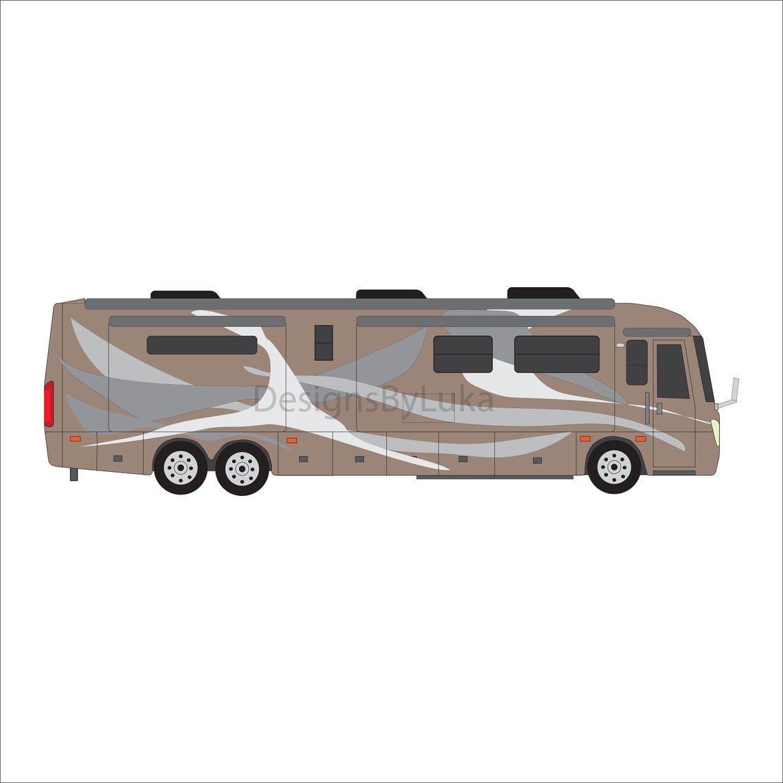 RV Drawing, Class A, Class A Motorhome, Class A Camper, Camper ...
