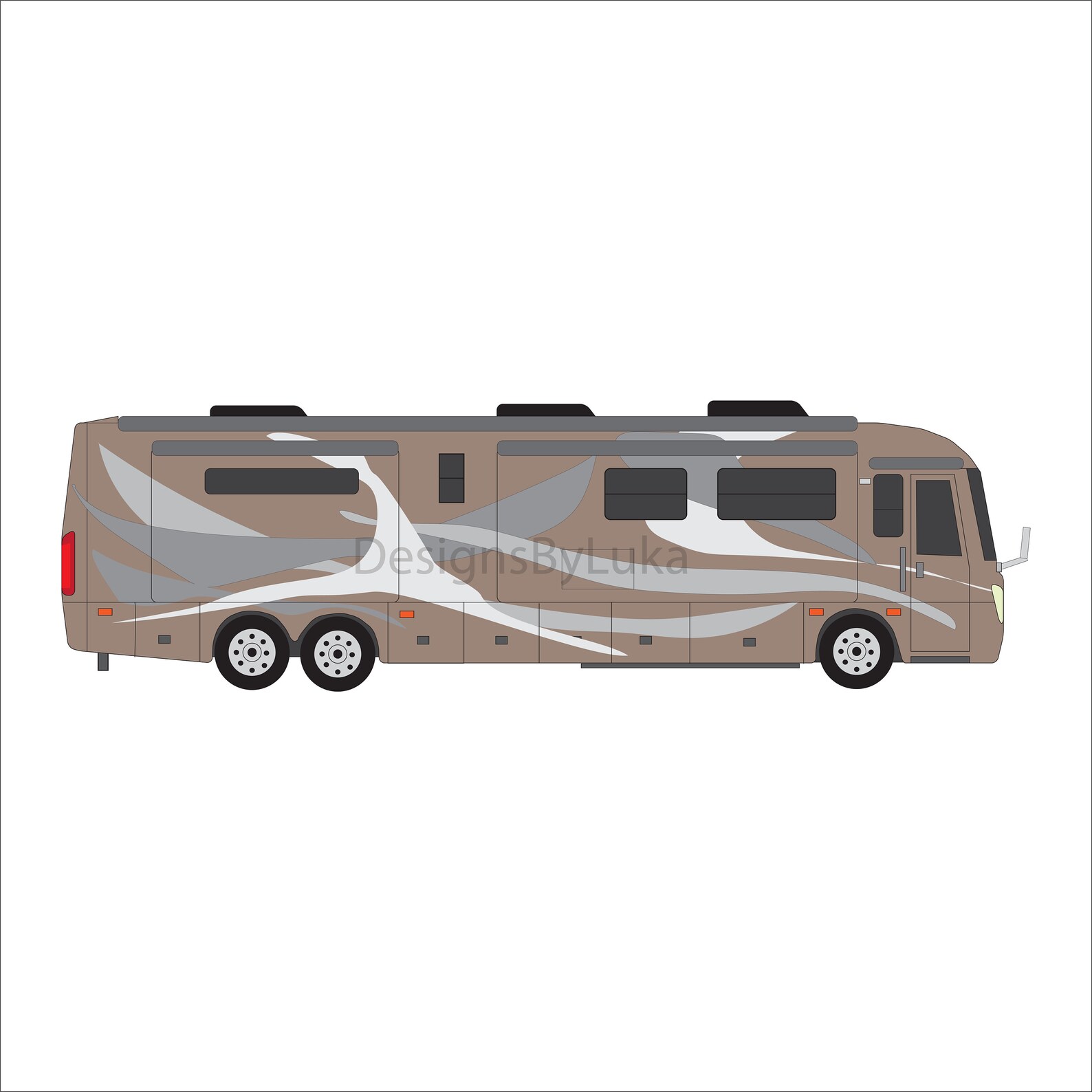 RV Drawing, Class A, Class A Motorhome, Class A Camper, Camper ...