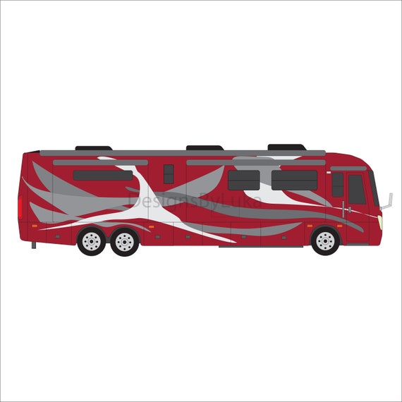 RV Drawing Class A Class A Motorhome Class A Camper - Etsy