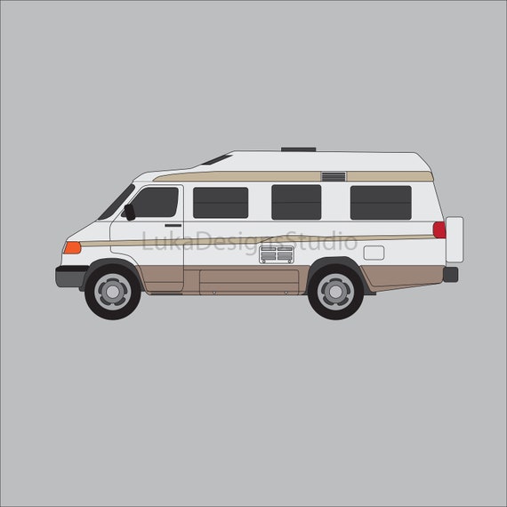 RV Drawing Camper Van RV Roadtrek Roadtrek 190 Class B | Etsy