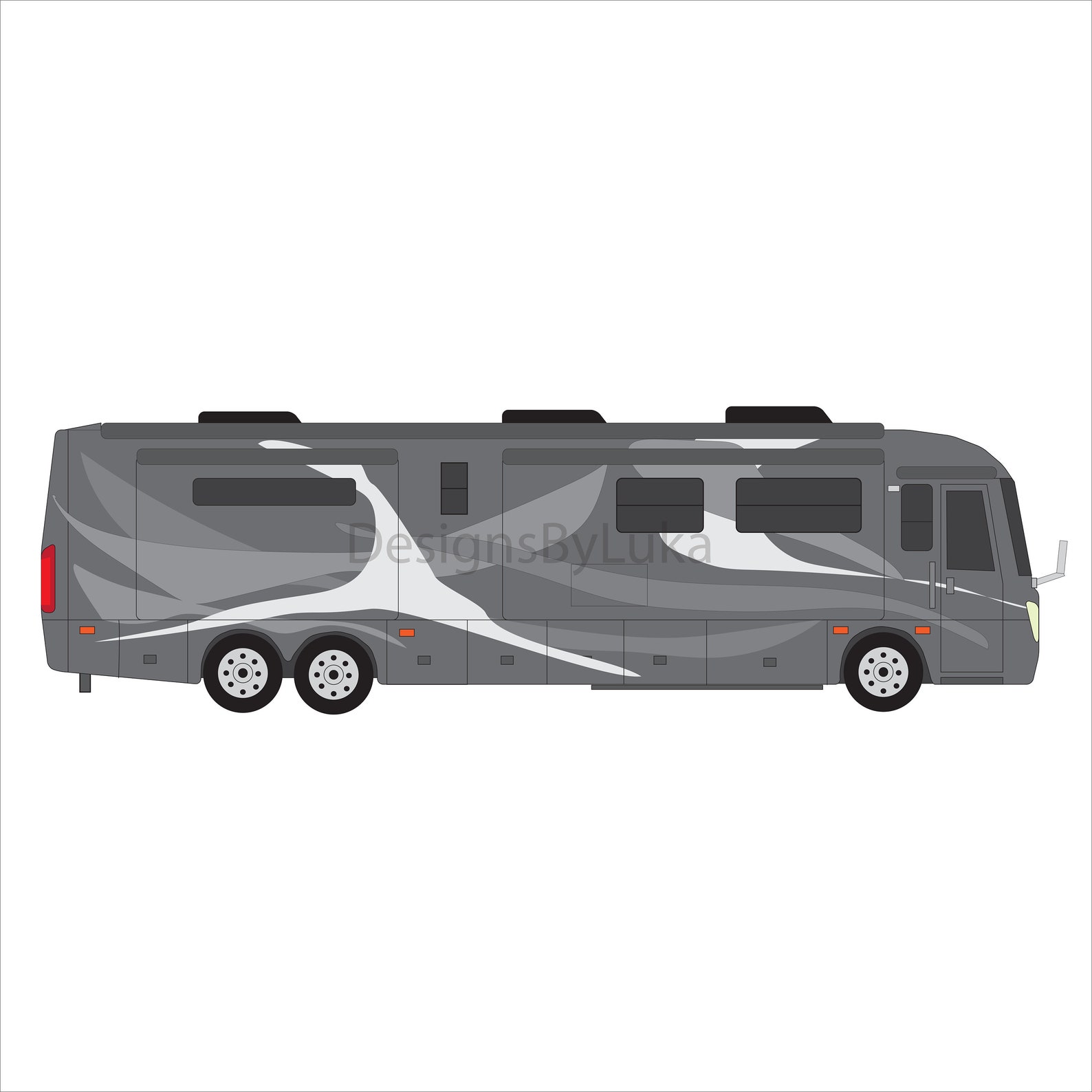 RV Drawing, Class A, Class A Motorhome, Class A Camper, Camper ...