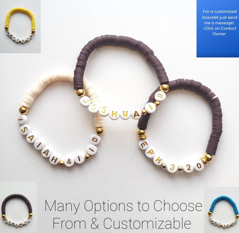 Bible Verse Beaded Bracelets Word Bracelets Faith Bracelets - Etsy