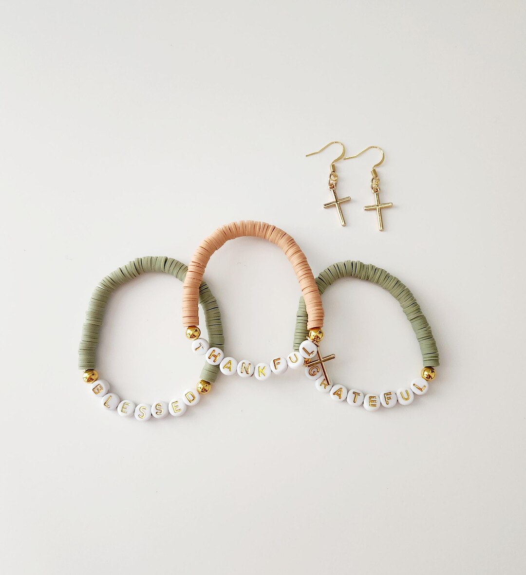 Grateful Thankful Blessed Bracelets Grateful Thankful Blessed Earrings ...