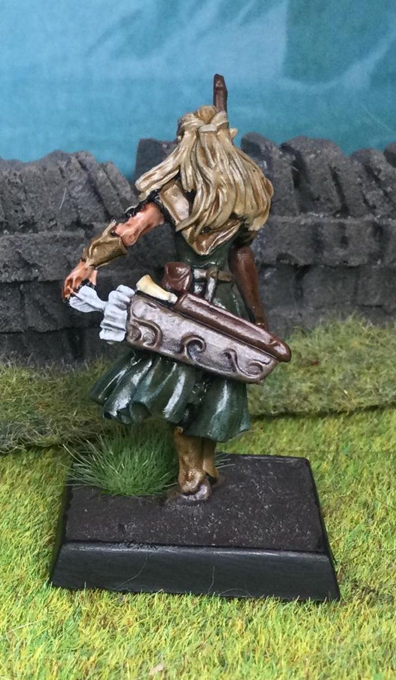 Painted Female Elf Ranger Miniature for Pathfinder or Dungeons ...